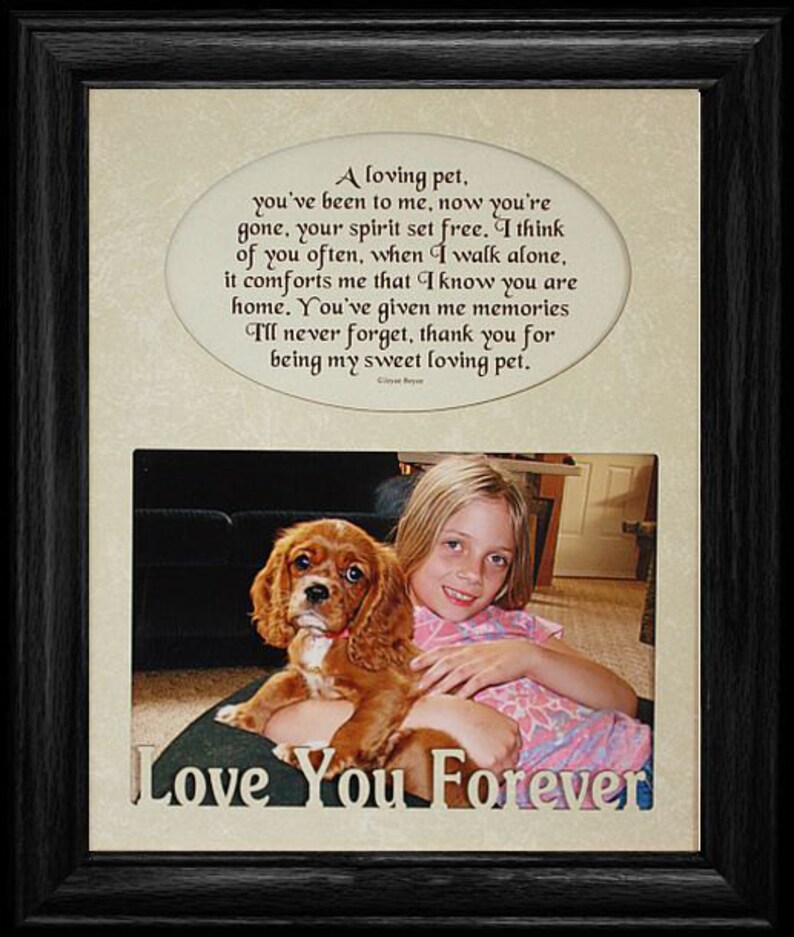 8x10 A Loving Pet/furry Friend Laser & Poetry Frame Holds a - Etsy