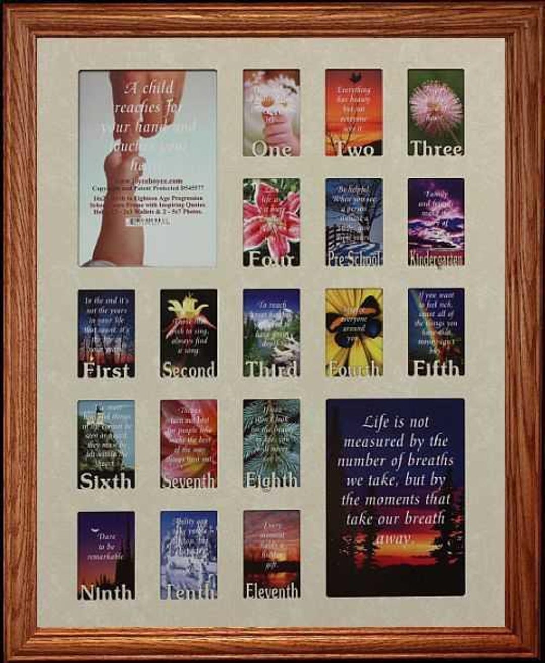 16x20 School Years Collage Frame, Holds School Years Pictures, Birth to ...