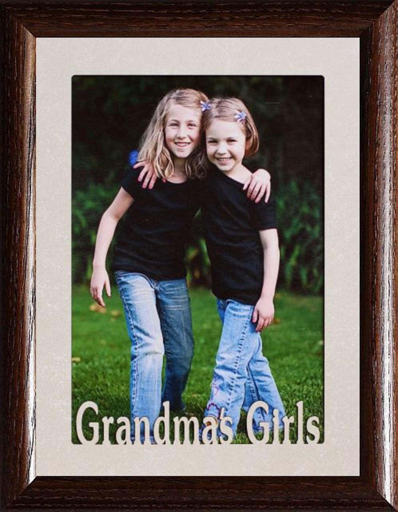 5x7 JUMBO GRANDMA'S GIRLS Photo Frame Holds a 5x7 - Etsy