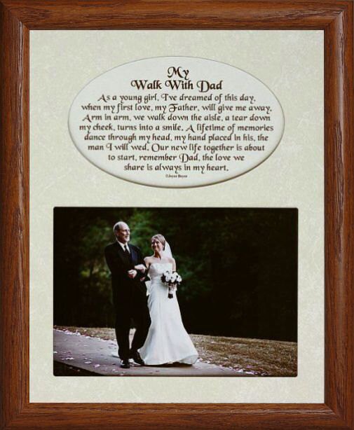 8x10 My WALK WITH DAD ~ Poetry Frame With Mat ~ Holds 5x7 Photo ...