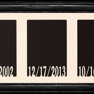 Personalized Triple 5x7 Photo Frame Holds Three Portrait 4x6 or Cropped ...