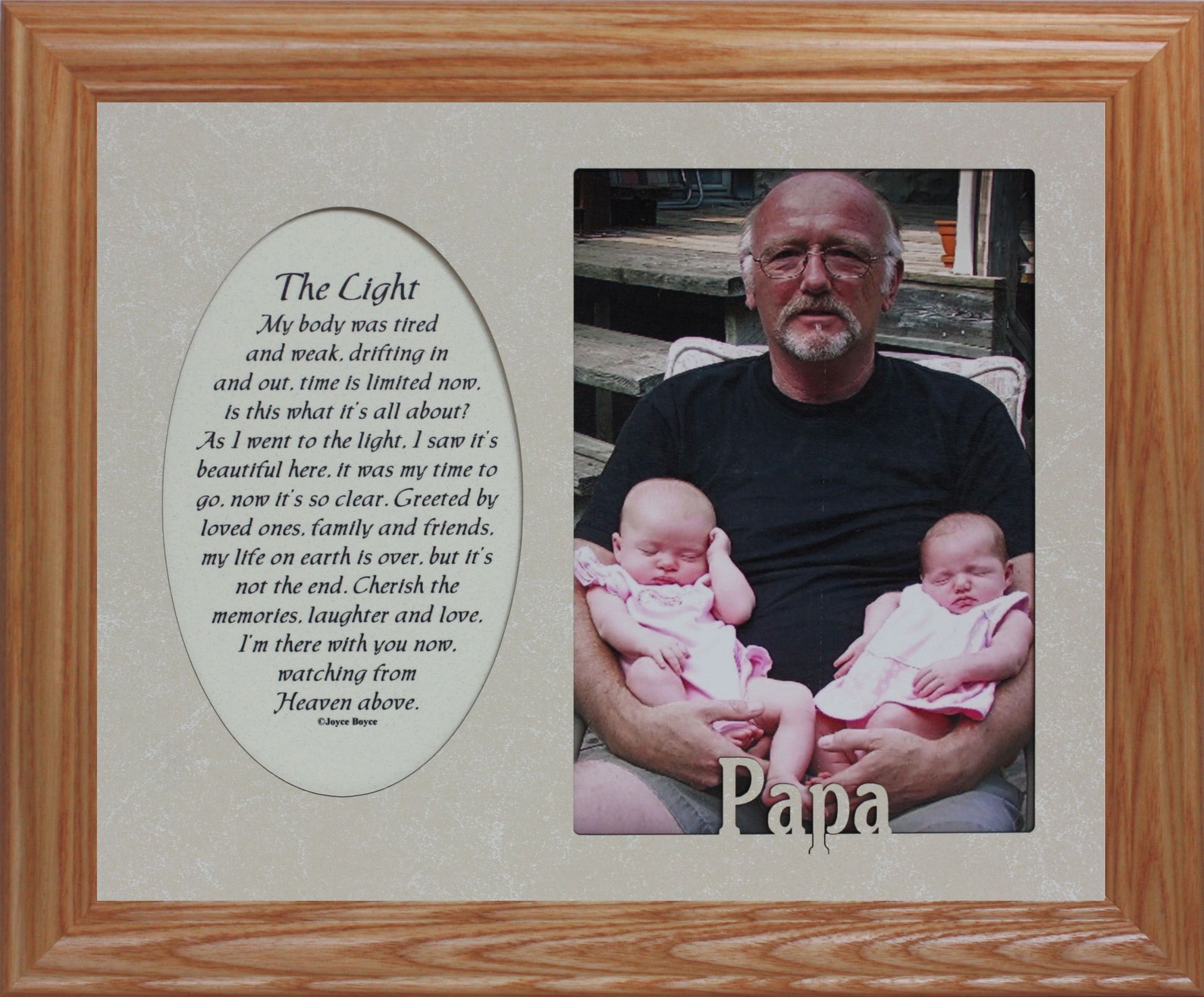 8x10 THE LIGHT Photo & Poetry Frame Holds a Portrait 5x7 - Etsy
