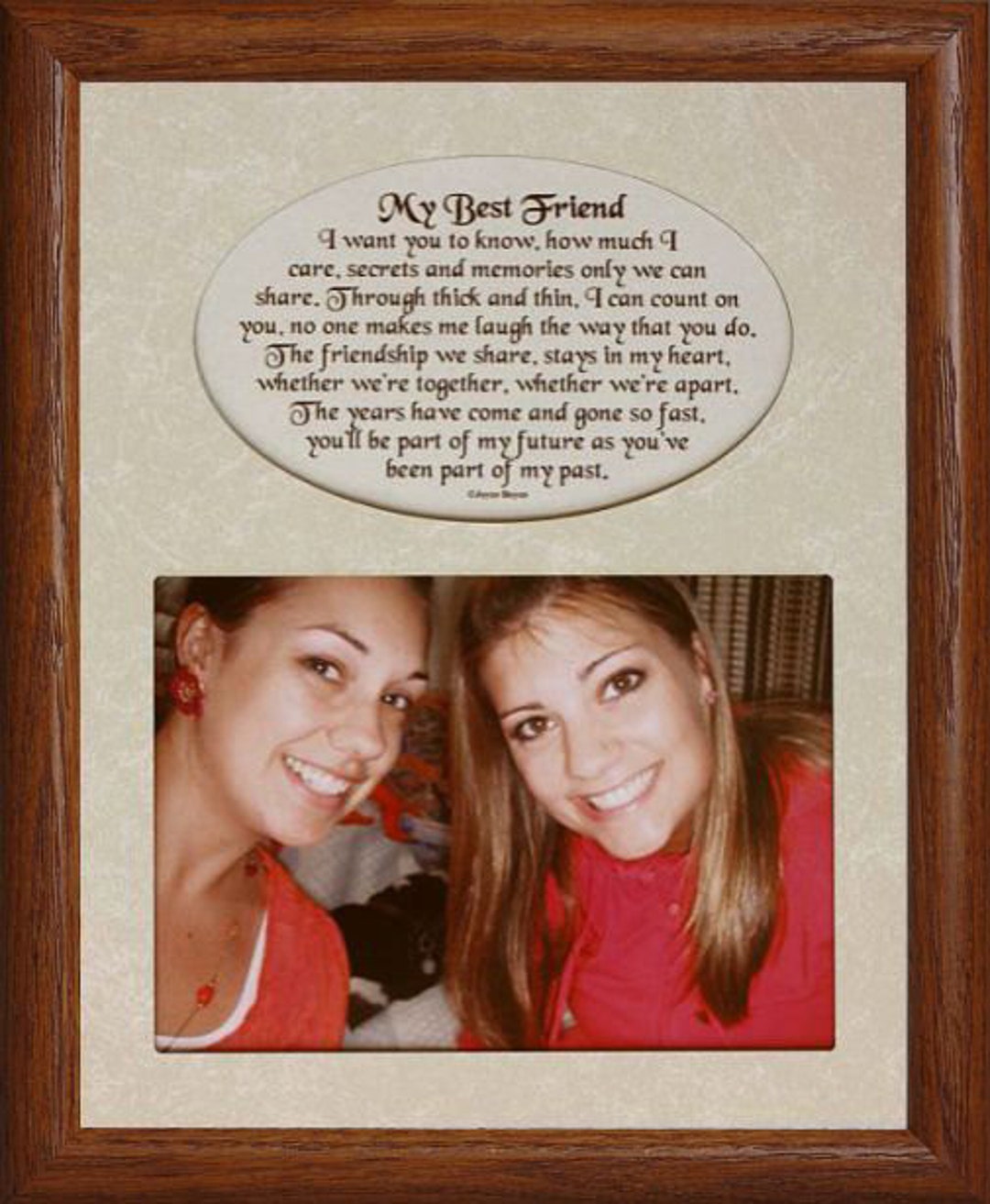 8x10 MY BEST FRIEND ~ Poetry Frame With Mat ~ Holds a 5x7 Photo ...