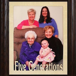 8x10 GENERATIONS PORTRAIT Picture Frame Three Generations, Four ...