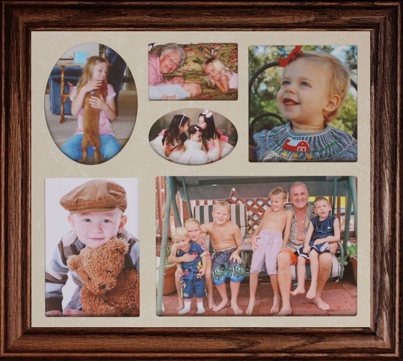 Multi-6-opening COLLAGE ~ Cream Mat and Frame Wonderful Gift for Mom ...