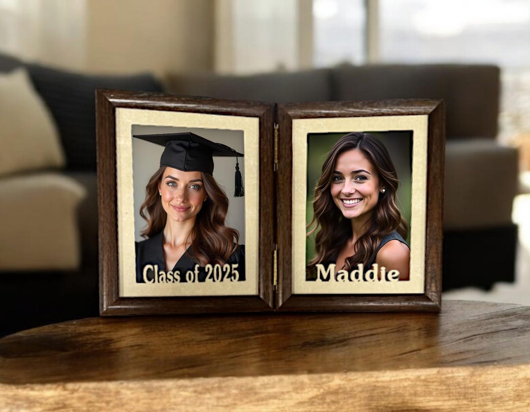 Double Jumbo 5x7 Personalized Graduation Frame Hinged: Class of 2025 ...
