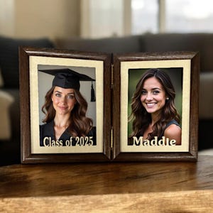 Double Jumbo 5x7 Personalized Graduation Frame Hinged: Class of 2025 ...