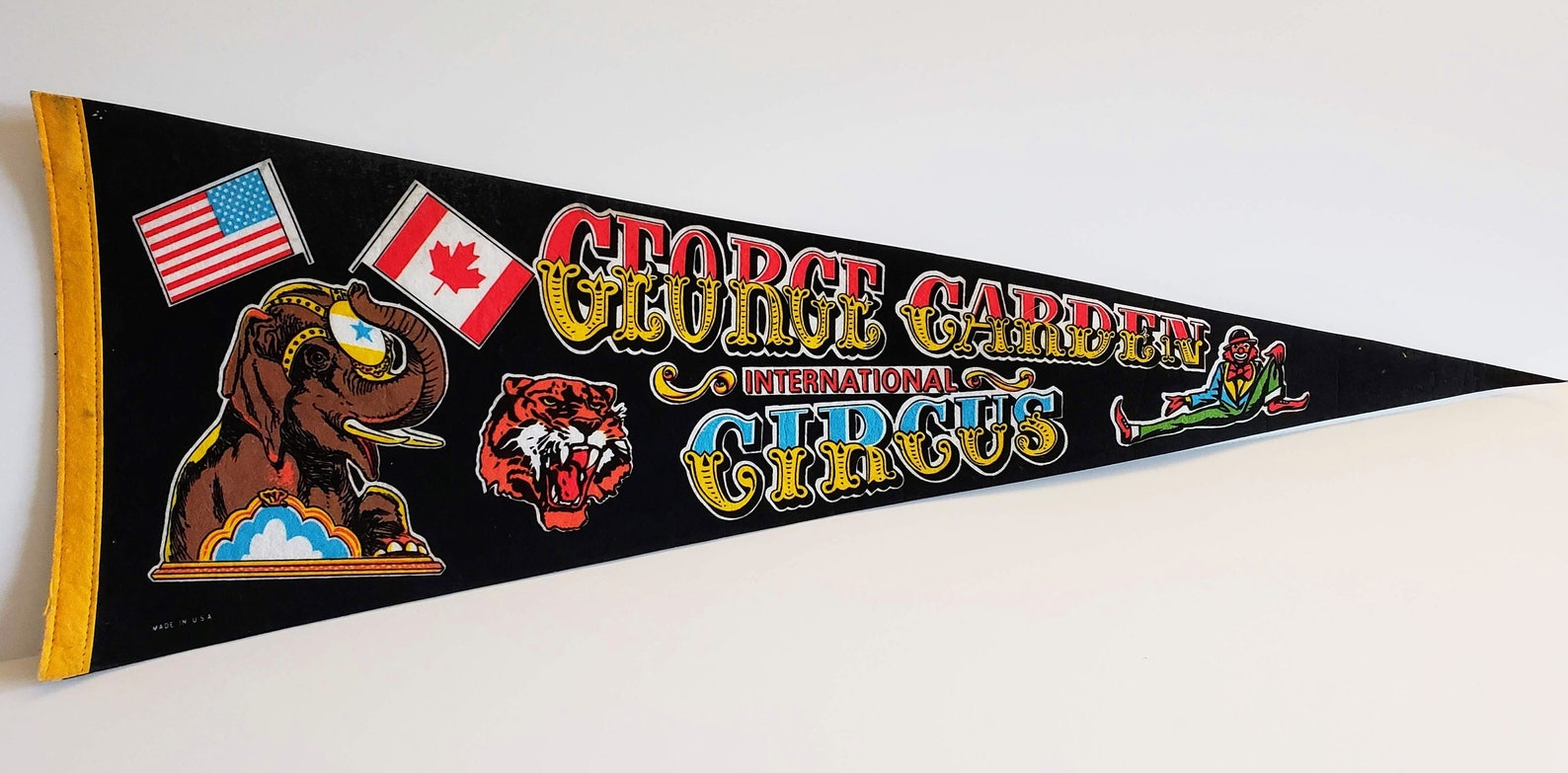 George Carden International Circus Vintage Pennant Flag | Etsy
