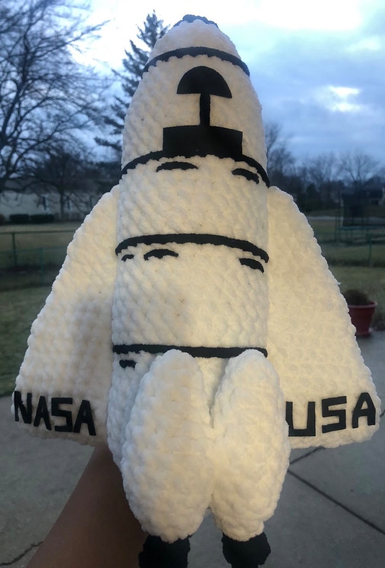 Digital Space Shuttle Crochet Pattern, DIY Space Ship Toy, Space ...