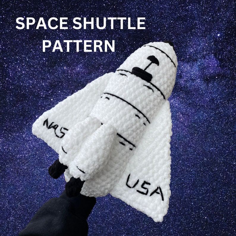 Digital Space Shuttle Crochet Pattern, DIY Space Ship Toy, Space ...