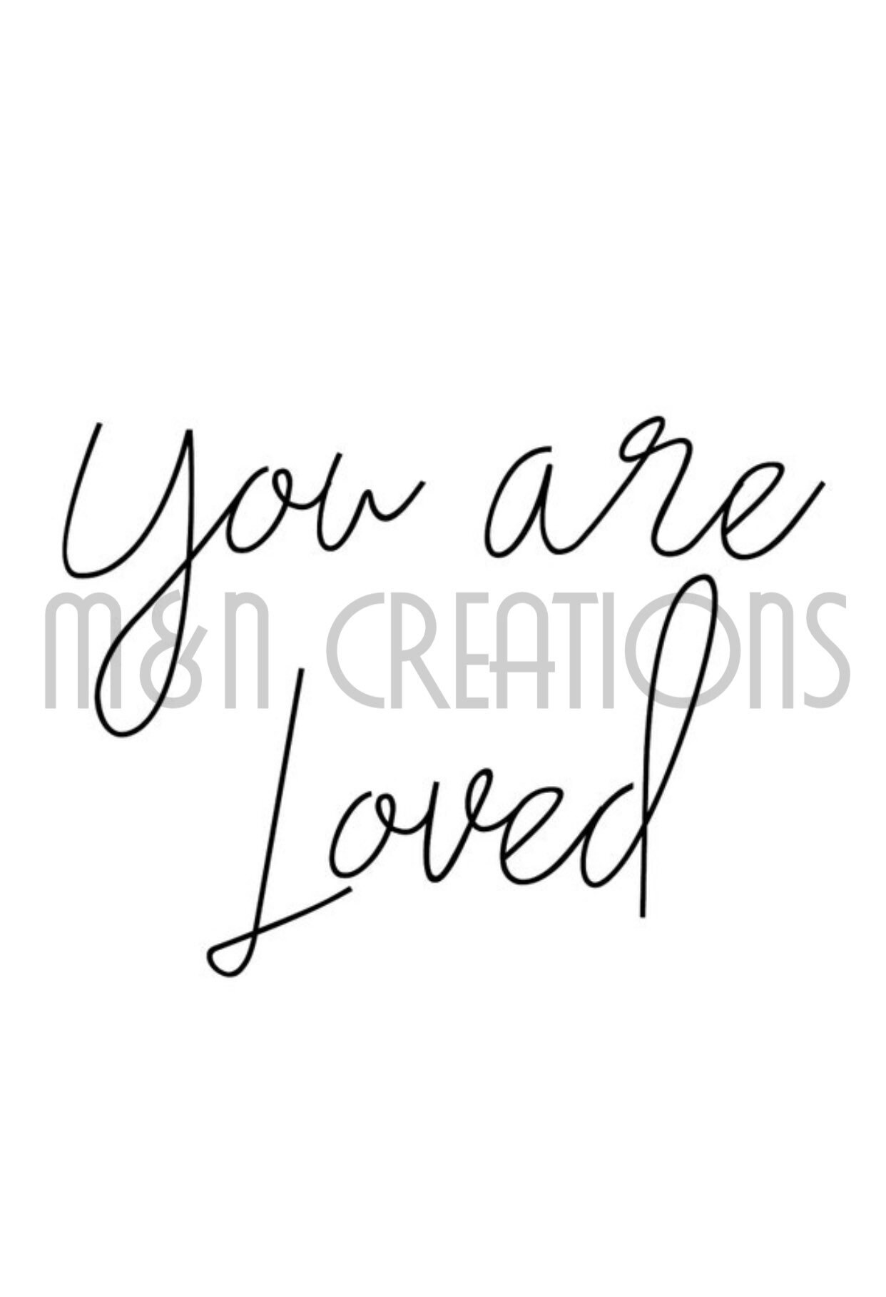 You Are Loved Digital Download Instant Download Wall Art Handlettering ...