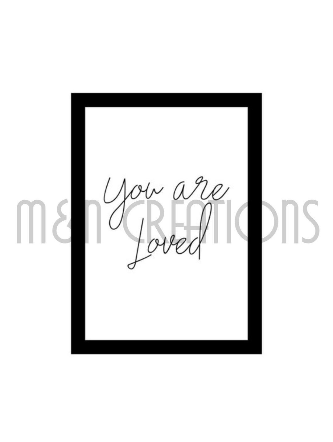 You Are Loved Digital Download Instant Download Wall Art Handlettering ...