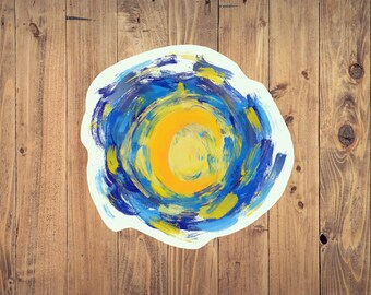 Starry Night Sticker Vincent Van Gogh Laptop Sticker - Etsy
