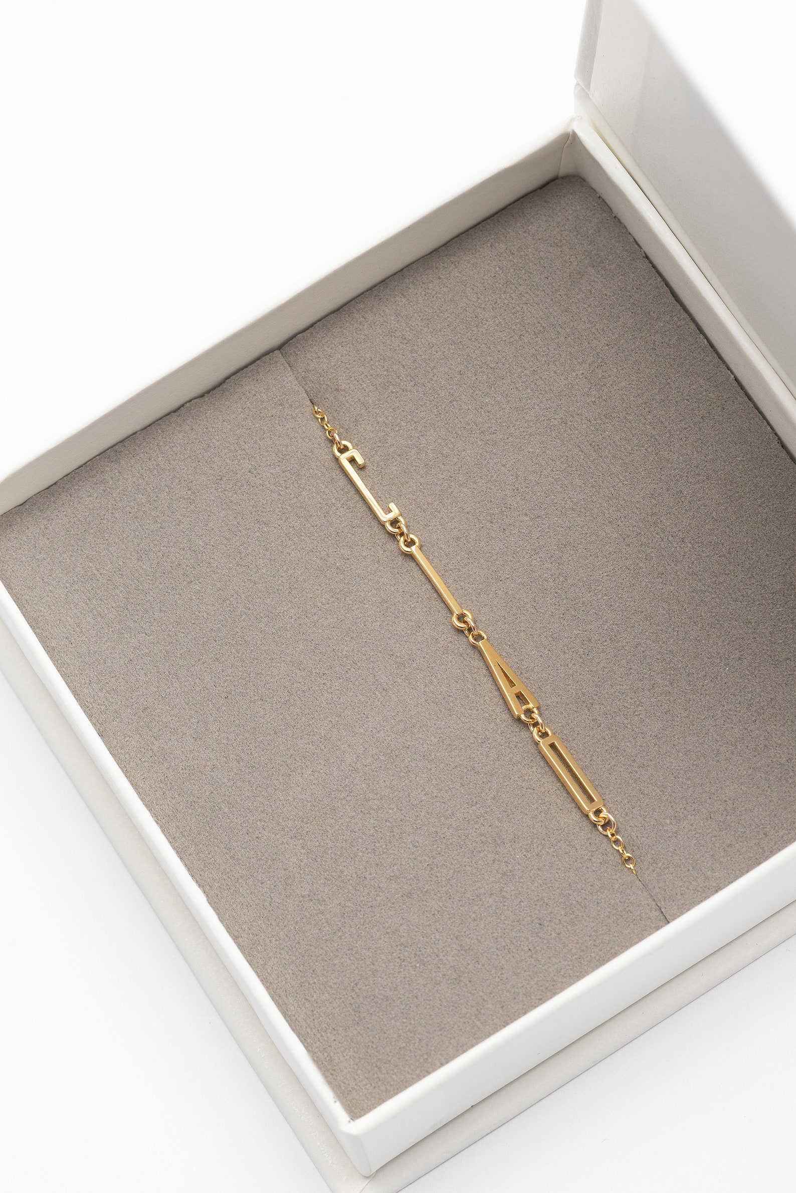 Custom Word Bracelet Personalized Letter Chain Custom Word - Etsy