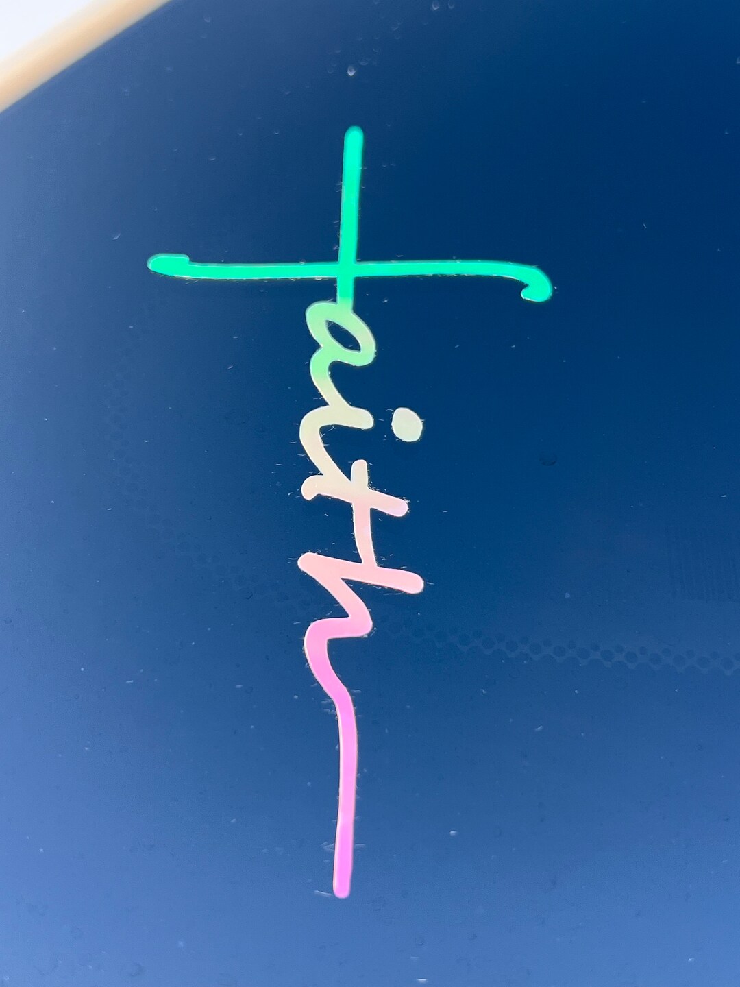 Faith Holographic Car Decal - Etsy