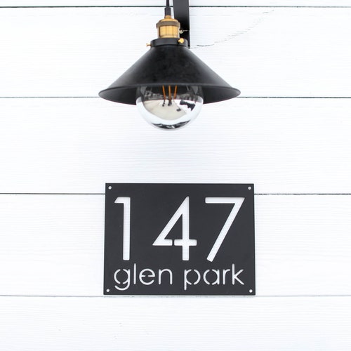 Custom Metal Fabricated Address Sign House Numbers Address - Etsy