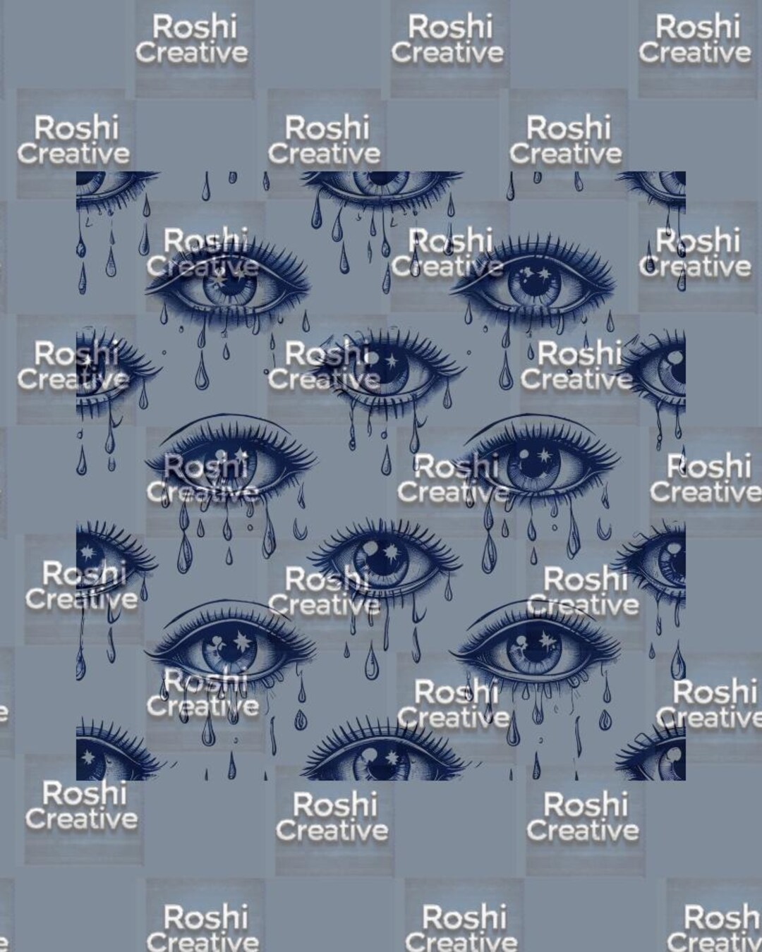 Vintage Blue Eyes PNG Symmetrical Design 300 DPI High-resolution ...