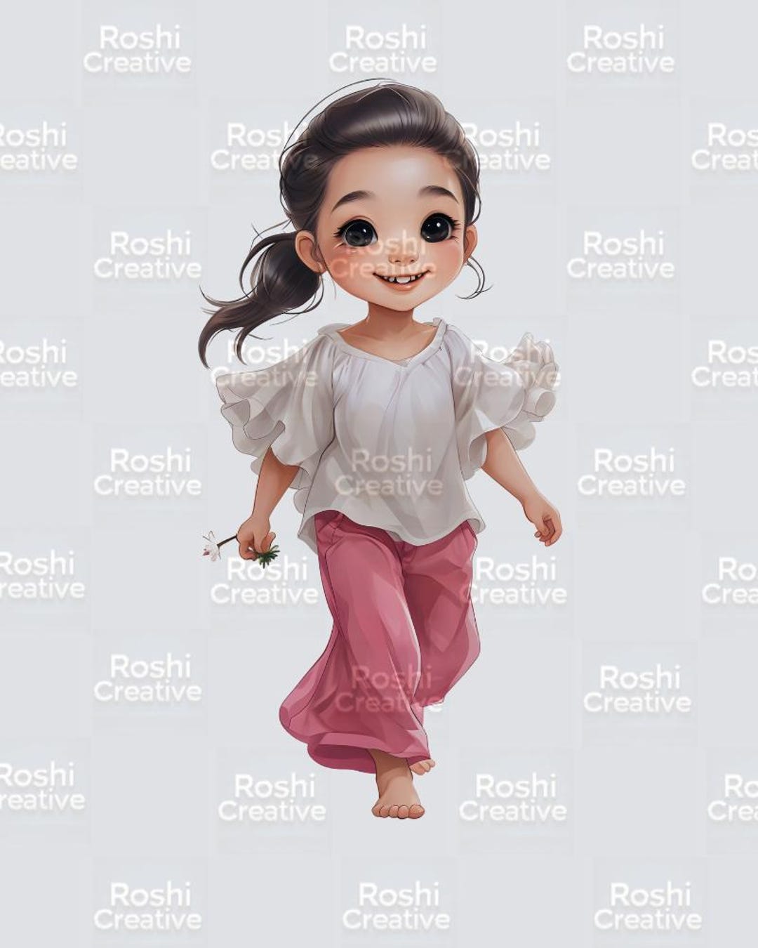 Sweet Girl PNG | Playful & Cute Digital Art for Creative Designs - Etsy