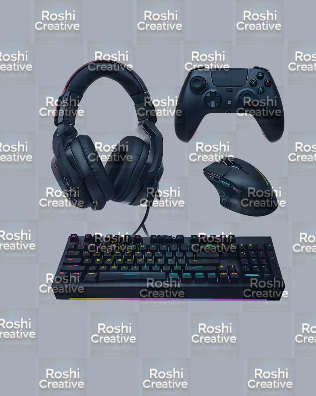 Gaming Accessories PNG Controller, Headphones, Keyboard & Mouse Clipart ...