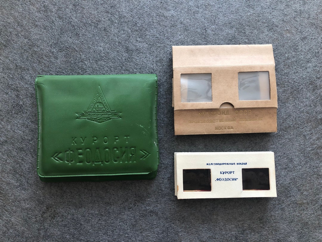 Vintage Soviet Slide Viewer and 10 Slides. - Etsy