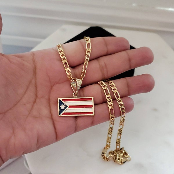 Gold Pendant Puerto Rico - Etsy