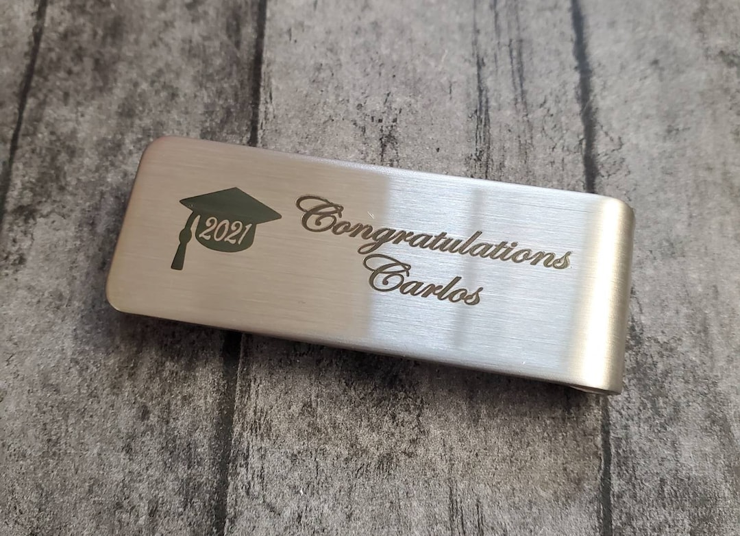 Personalized Stainless Steel Money Clip: Laser Engraved Gift - Etsy