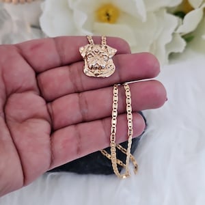 Gold Pug Pendant Necklace, Rope or Valentino Chain, 14k Heavy Plated - Etsy