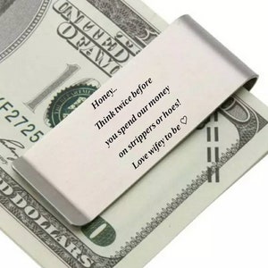 Personalized Stainless Steel Money Clip: Laser Engraved Gift - Etsy