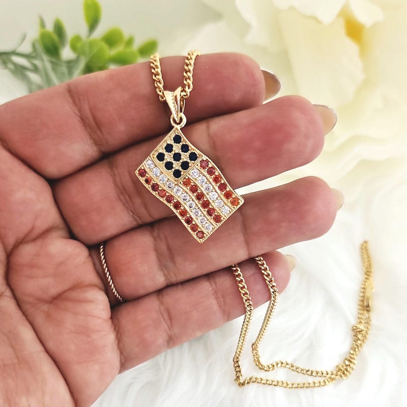 Us Flag Necklace - Etsy