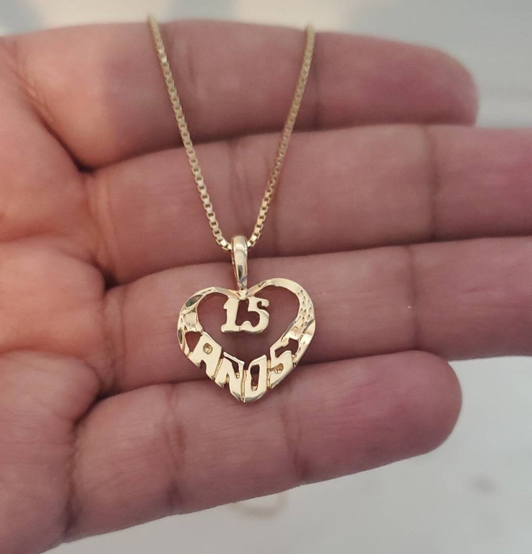Sweet 15 Necklace: 14k Gold Plated Quinceañera Jewelry - Etsy