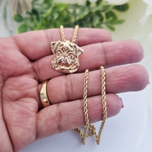 Gold Pug Pendant Necklace, Rope or Valentino Chain, 14k Heavy Plated - Etsy