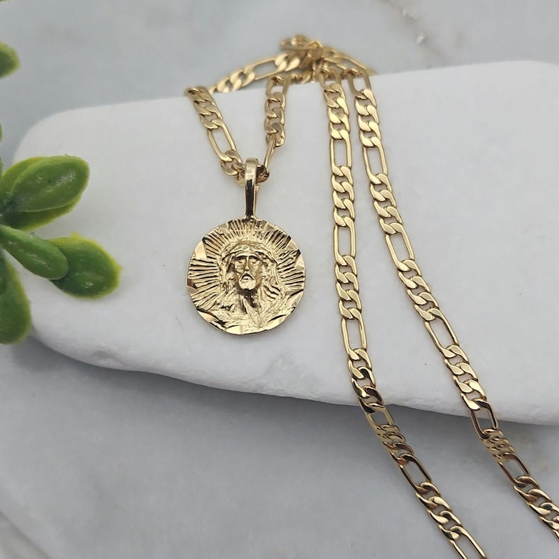 Jesus Gold Bar Chain - Etsy
