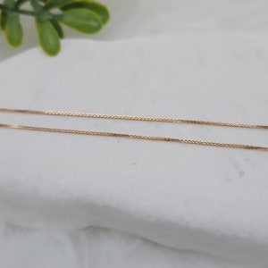 Real 14k Gold Spiga Chain, 1mm Spiga Chain Necklace, 14k Single Gold ...