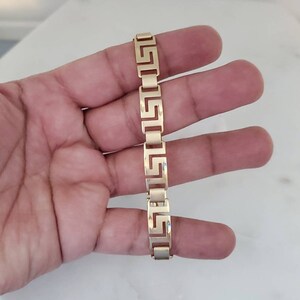 Gold Greek Key Bracelet, Ladies Greek Key Bracelet, 14k Heavy Plated ...