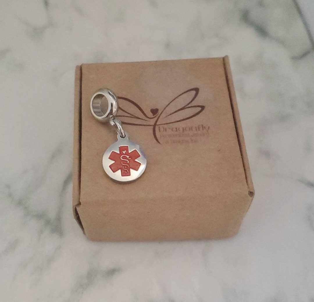 Medical Bracelet Charm, Medical Alert Charm, Small & Discreet Medical ...