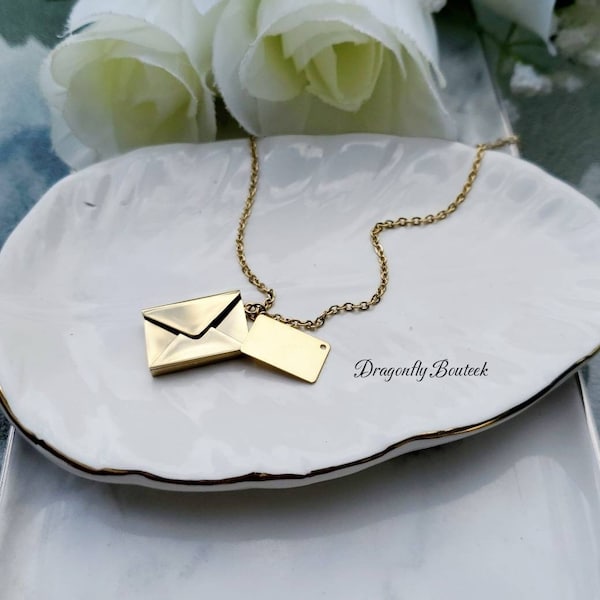 Envelope Necklace - Etsy