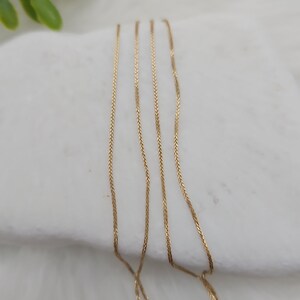Real 14k Gold Spiga Chain, 1mm Spiga Chain Necklace, 14k Single Gold ...