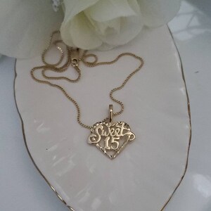 14k Gold Plated Sweet 15 Necklace: Quinceañera Gift - Etsy