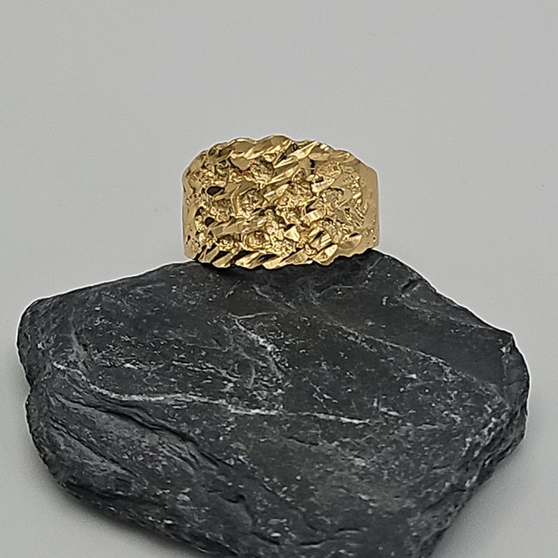 Gold Nugget Ring - Etsy
