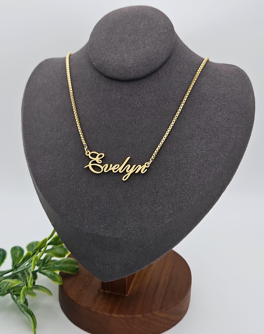 Personalized Cursive Name Necklace: 14k Gold Over Stainless Steel ...
