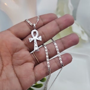 Gold Ankh Necklace: 14k Heavy Plated Gold, Textured Pendant, Lifetime ...