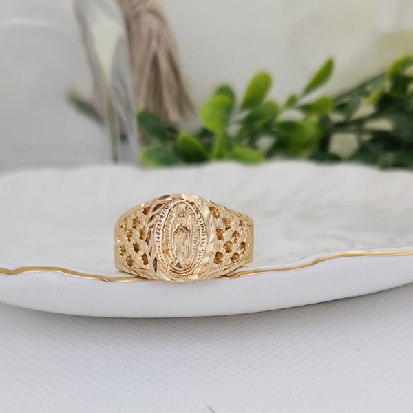 Virgin Mary Ring - Etsy