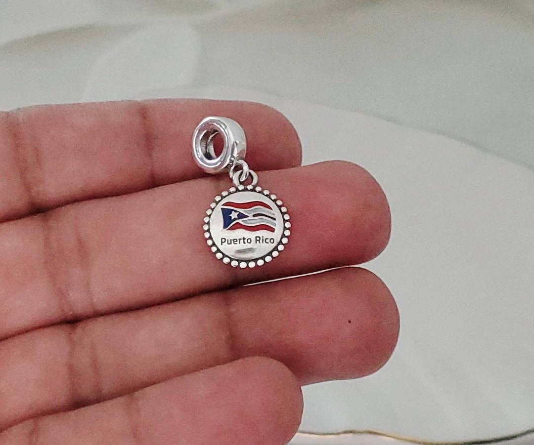 Puerto Rico Bracelet Charm, Puerto Rico Flag Bracelet Charm, Fits ...