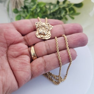 Gold Pug Pendant Necklace, Rope or Valentino Chain, 14k Heavy Plated - Etsy