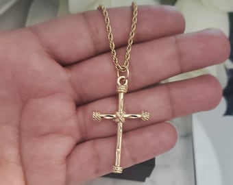 Gold Cross Rope Chain - Etsy