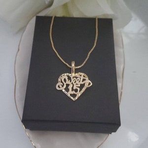 14k Gold Plated Sweet 15 Necklace: Quinceañera Gift - Etsy