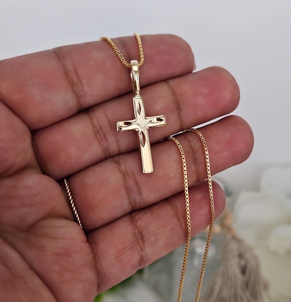 Hanging cross necklace store