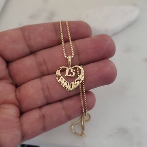 Sweet 15 Necklace: 14k Gold Plated Quinceañera Jewelry - Etsy