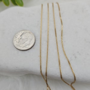 Real 14k Gold Spiga Chain, 1mm Spiga Chain Necklace, 14k Single Gold ...