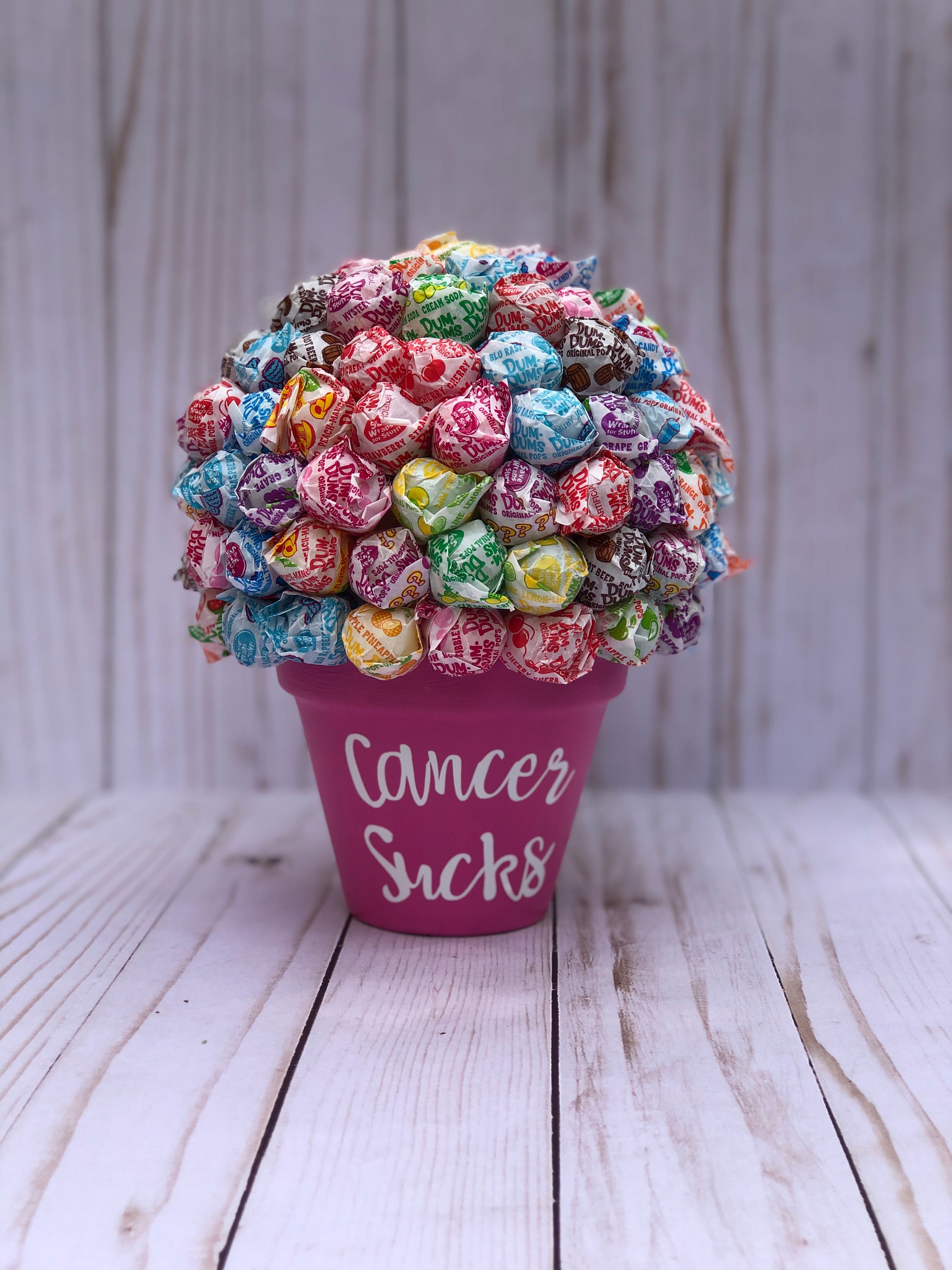 Cancer Sucks Lollipop Bouquet / Get Well Gift / Cancer Awareness - Etsy